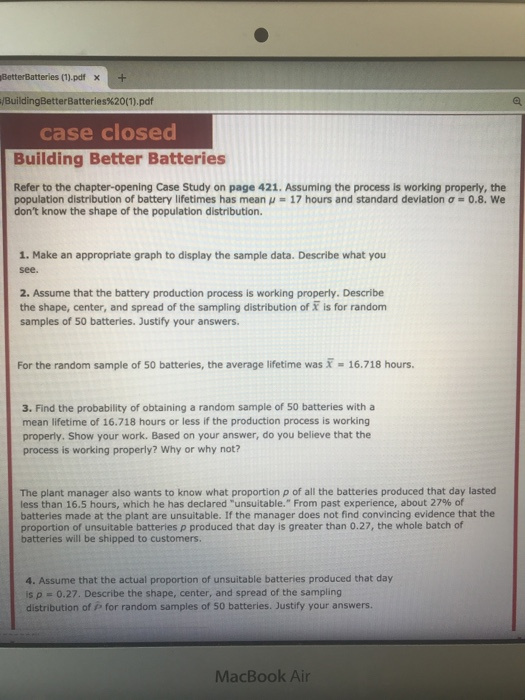 Solved case study Building Better Batteries Everyone wants | Chegg.com