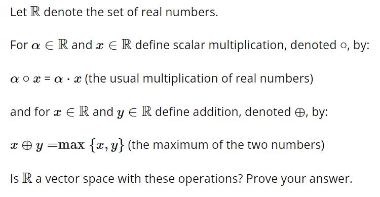 Solved Let R denote the set of real numbers. For α∈R and x∈R | Chegg.com