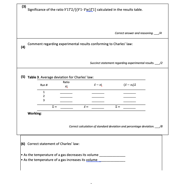 Solved Charles' Law - The Volume-Temperature Relationship of | Chegg.com