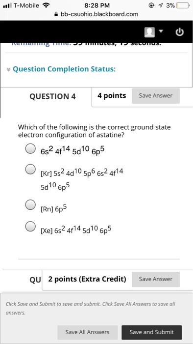 Solved QUESTION 1 4 points Save Answer What is the oxidation | Chegg.com