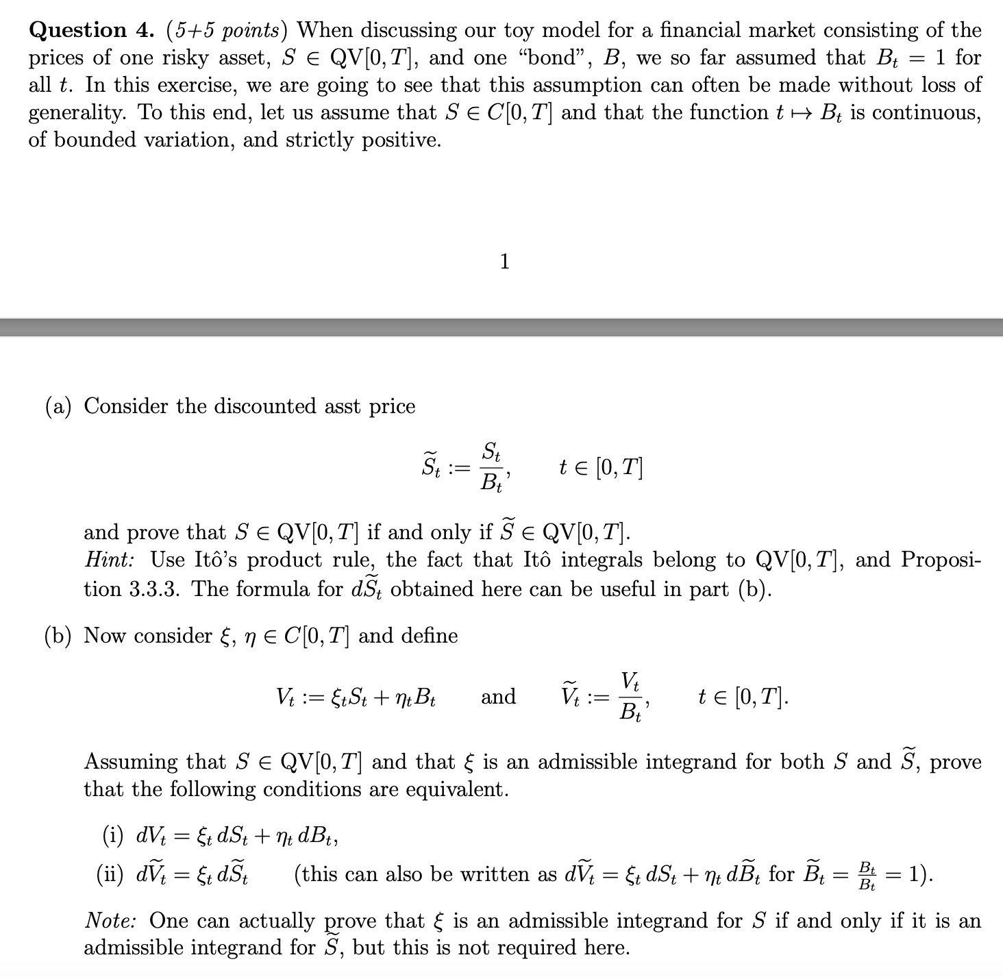 Solved Question 4. (5+5 points ) When discussing our toy | Chegg.com