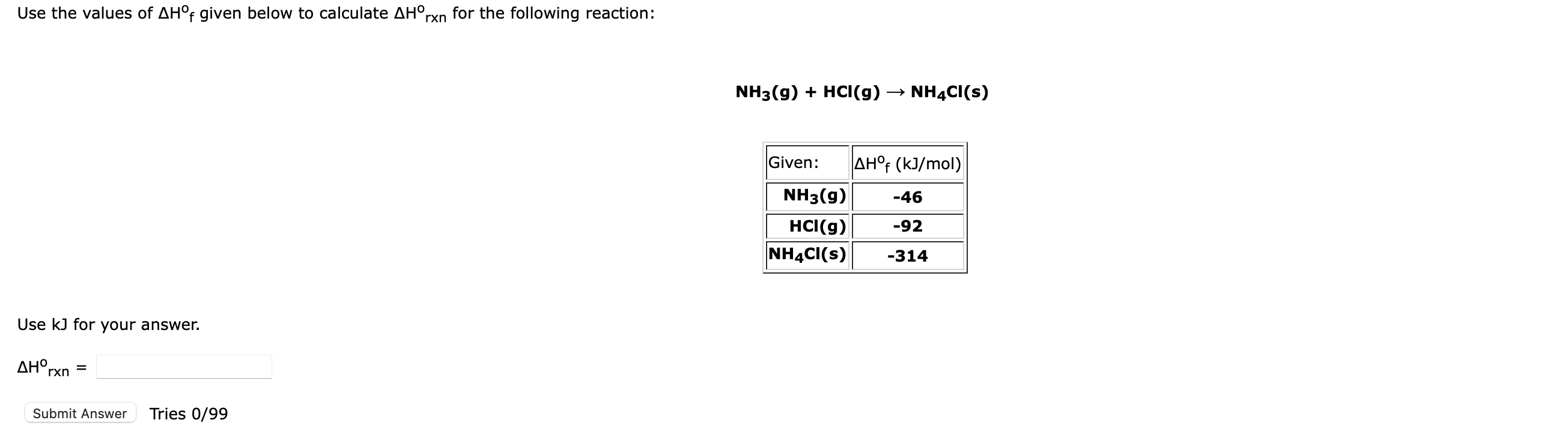 Solved Use the values of AH°F given below to calculate | Chegg.com