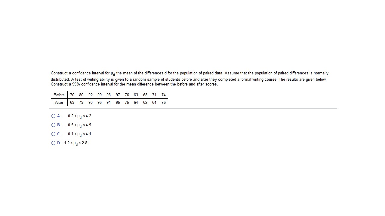 Solved Construct a confidence interval for the mean of the | Chegg.com