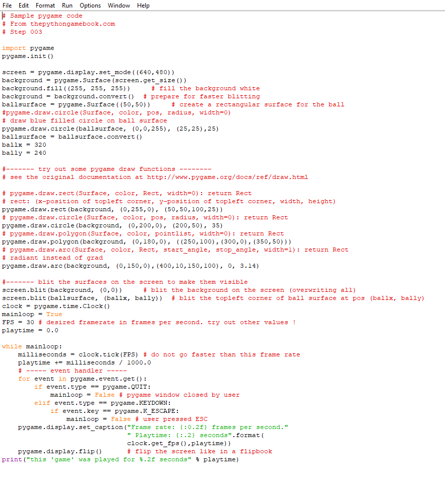 Solved File Edit Format Run Options Window Help # Sample | Chegg.com