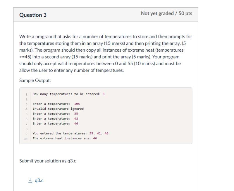 Solved Question 3 Not Yet Graded 50 Pts Write A Program