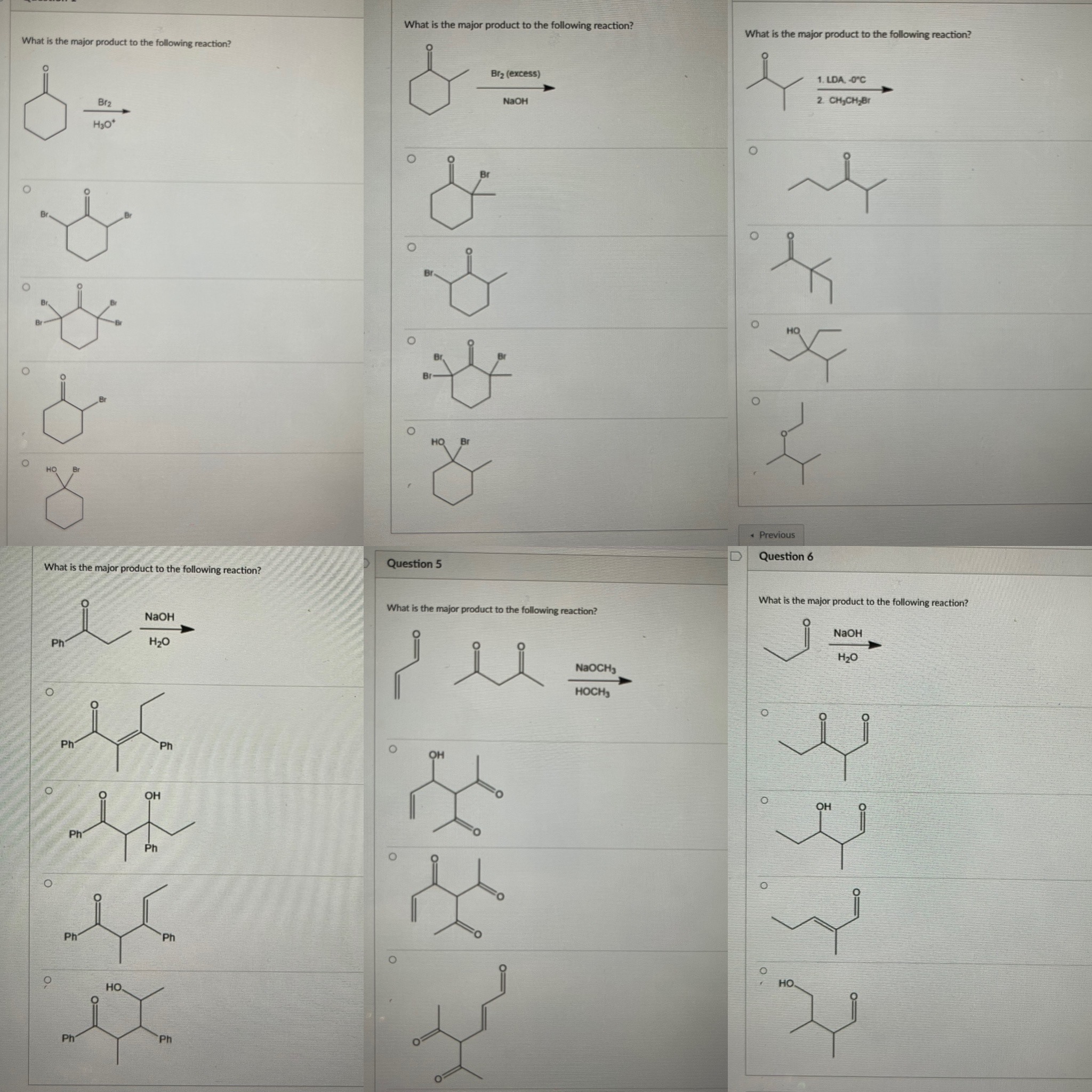 Solved What is the major product to the following reactions? | Chegg.com