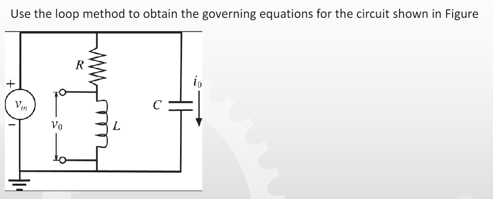 Solved Use the loop method to obtain the governing equations | Chegg.com