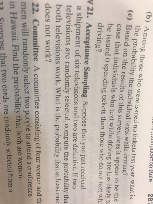 Solved ll oluiaiplicauon Rule 287 () Among those who were | Chegg.com