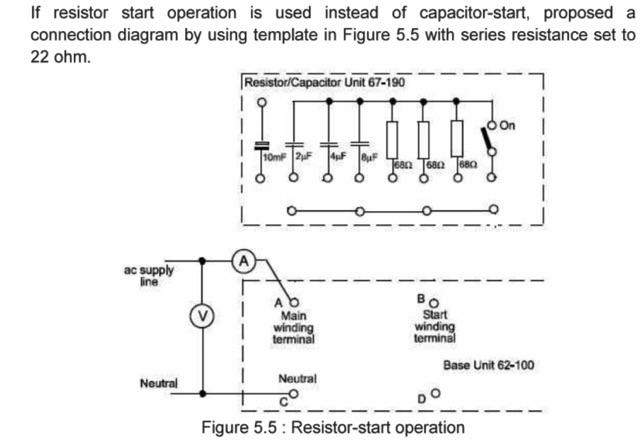 Solved If resistor start operation is used instead of | Chegg.com