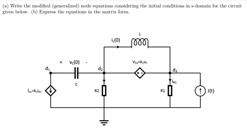 Solved (a) Write the modified (generalized) node equations | Chegg.com