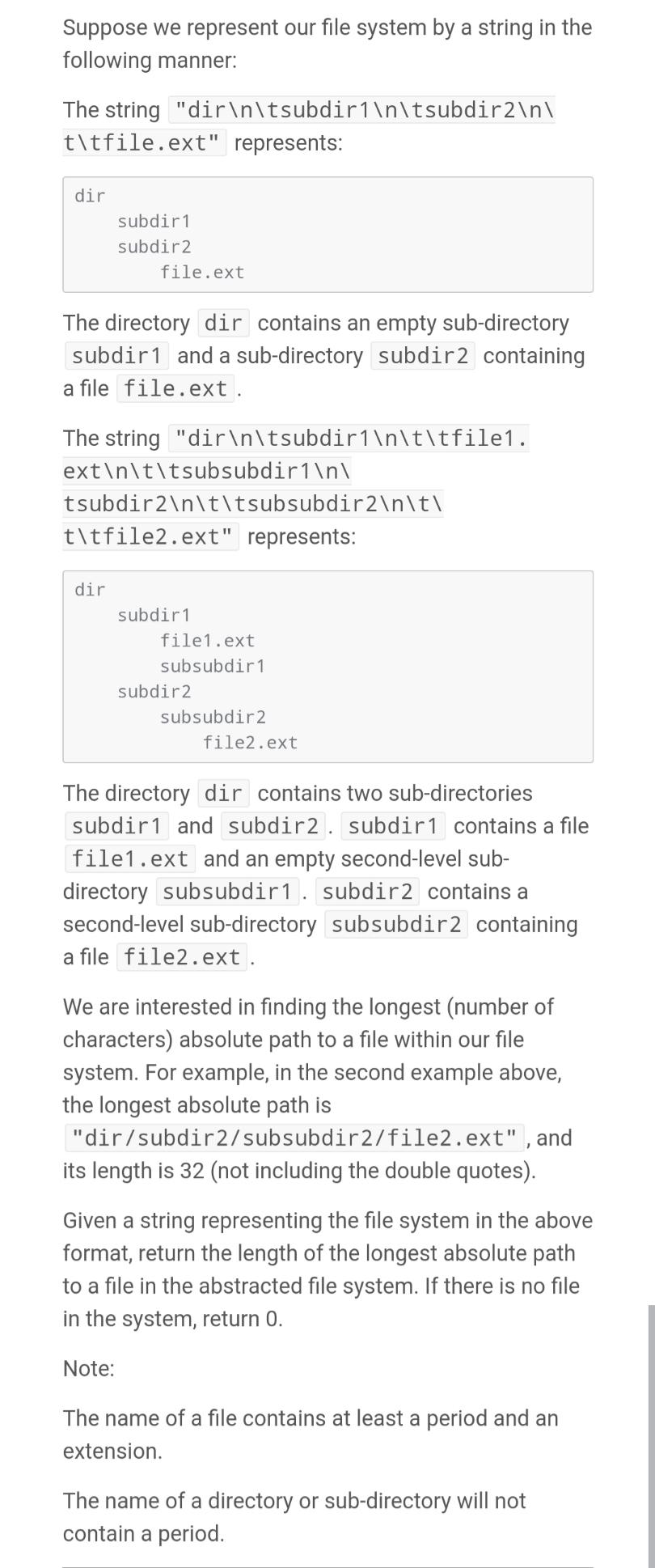 Solved Suppose we represent our file system by a string in | Chegg.com