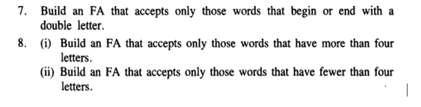 Solved 7. Build an FA that accepts only those words that | Chegg.com