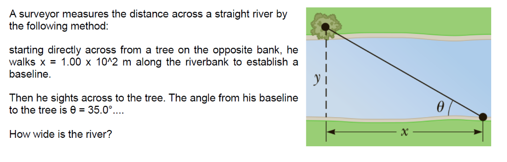 Solved A surveyor measures the distance across a straight | Chegg.com