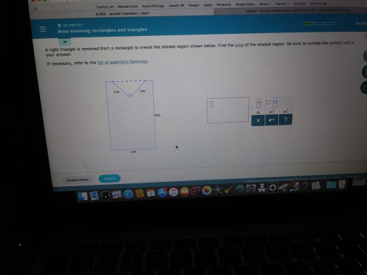 Solved Area involving rectangles and triangles A right | Chegg.com