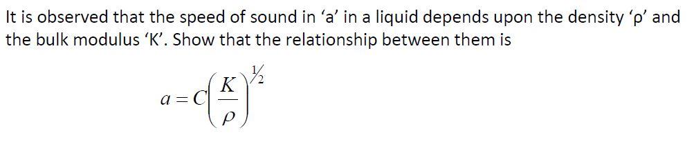 Solved It is observed that the speed of sound in 'a' in a | Chegg.com