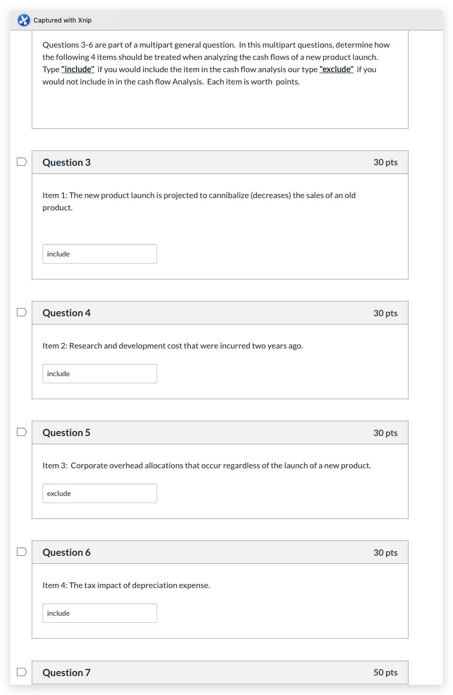 Solved Captured with Xnip Questions 3-6 are part of a | Chegg.com