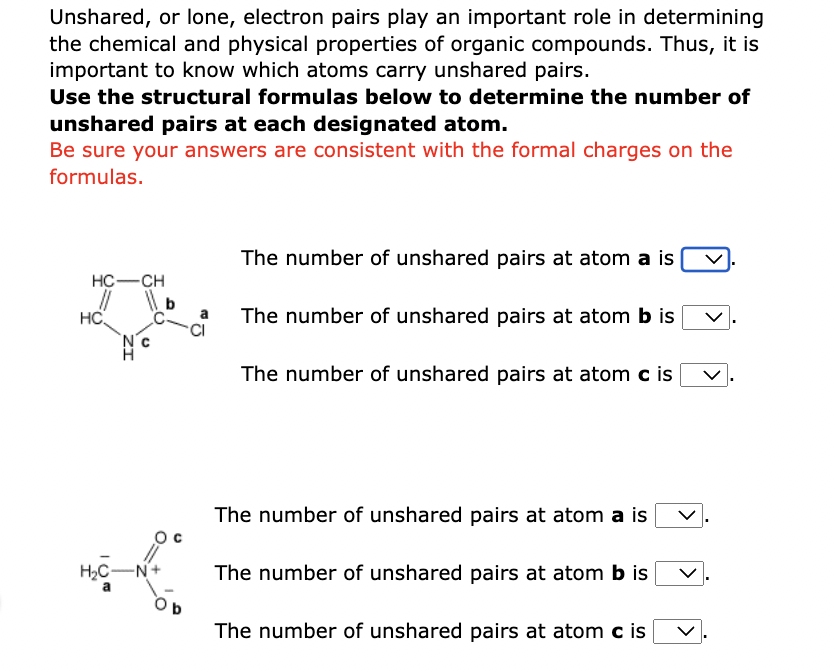 Solved Unshared, or lone, electron pairs play an important | Chegg.com