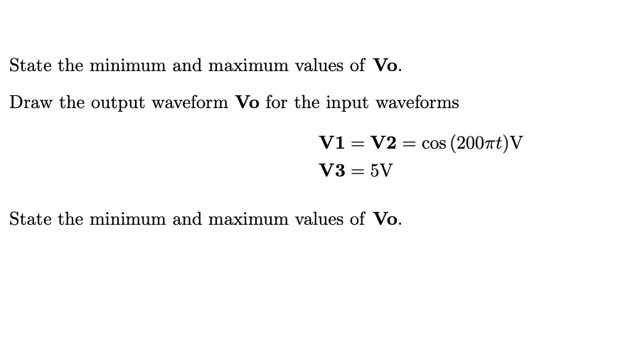 Solved R1 Rf Vio M R2 V2 o R3 Ovo + V3 o Figure 1: Summing | Chegg.com