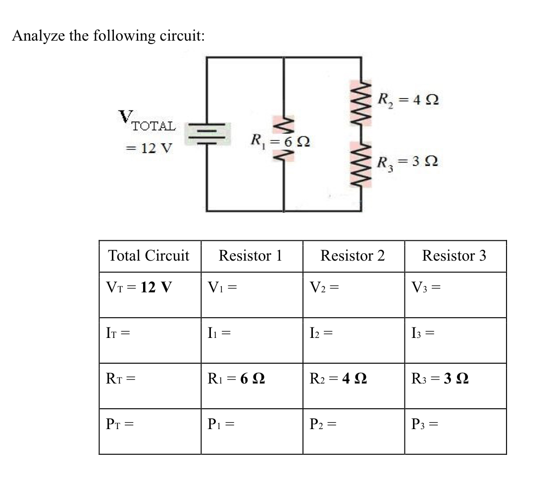 Solved Analyze the following circuit: | Chegg.com