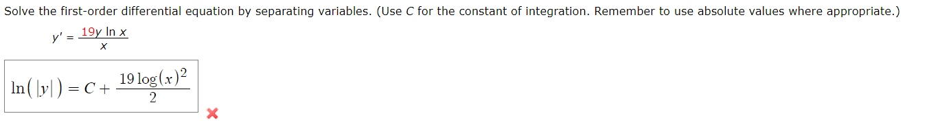 Solved Solve the first-order differential equation by | Chegg.com