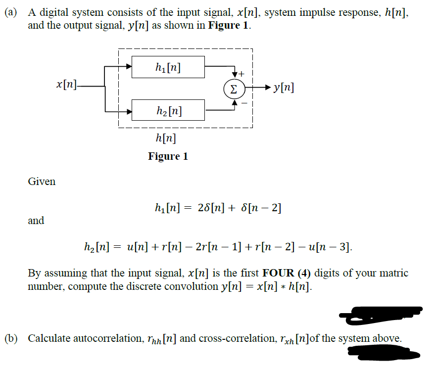 Solved a) A digital system consists of the input signal, | Chegg.com