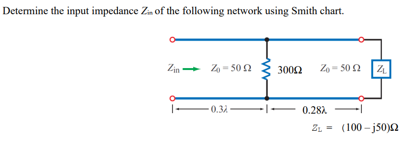 Solved Determine the input impedance Zin of the following | Chegg.com