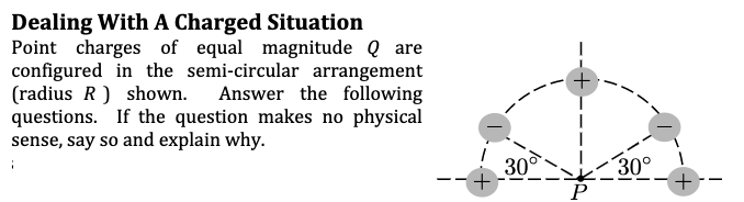 Solved Dealing With A Charged Situation Point charges of | Chegg.com