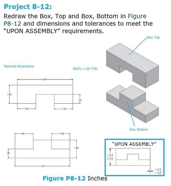 Solved Project 8-12: Redraw the Box, Top and Box, Bottom in | Chegg.com