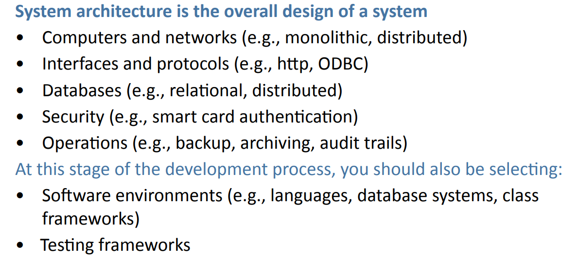 Solved 1 System architecture is the overall design of a | Chegg.com