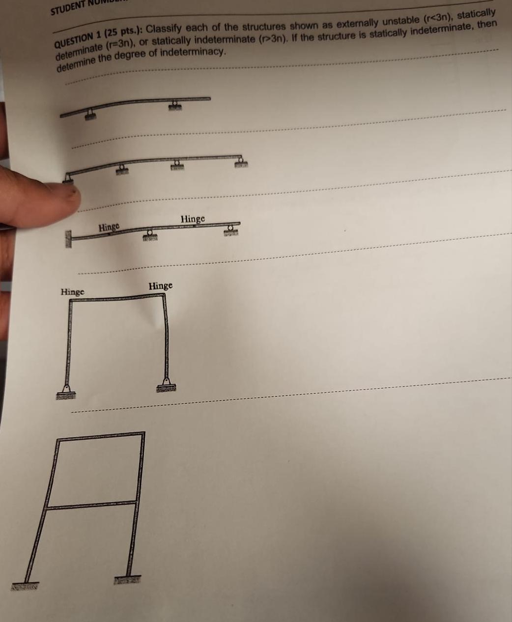Solved QUESTION 1 (25 pts.): Classify each of the structures | Chegg.com