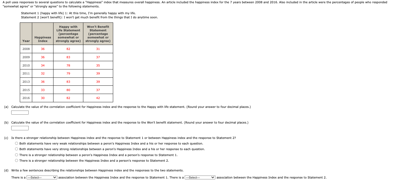 Solved "somewhat agree" or "strongly agree" to the following | Chegg.com