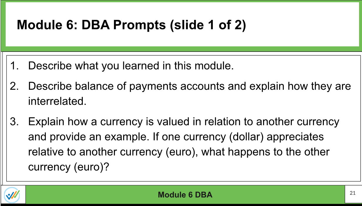 Solved Module 6: DBA Prompts (slide 1 ﻿of 2)Describe what | Chegg.com