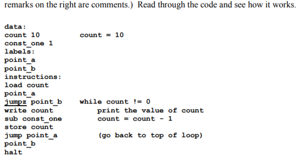 1. First the data section is parsed, creating a | Chegg.com