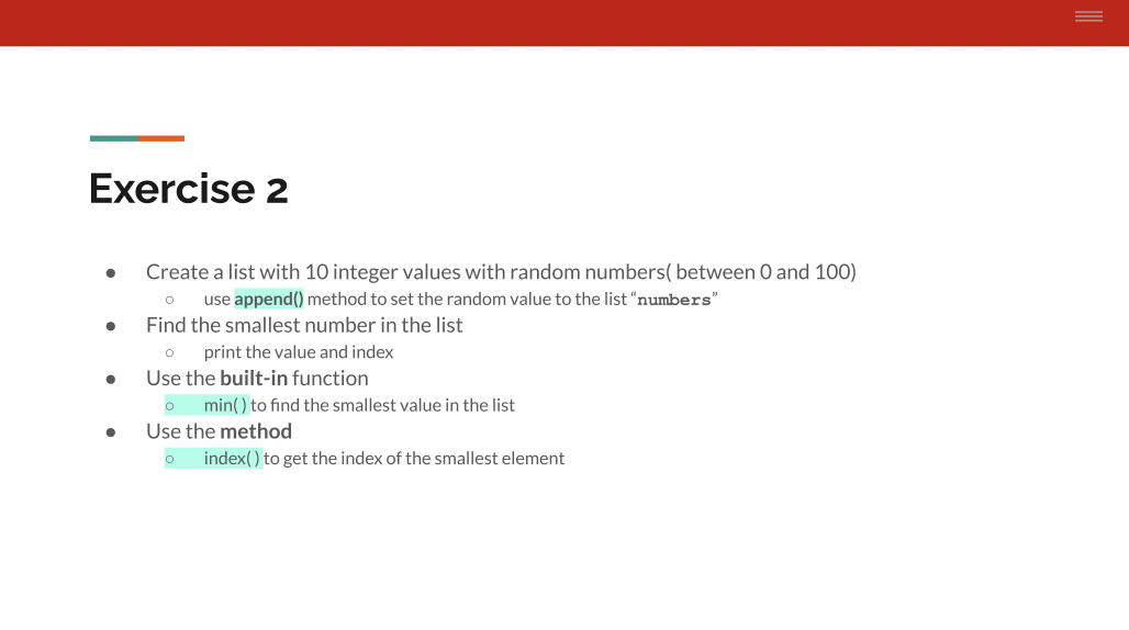 Solved - Create a list with 5 integer values(user inputs) - | Chegg.com Solved - Create a list with 5 integer values(user inputs) - | Chegg.com