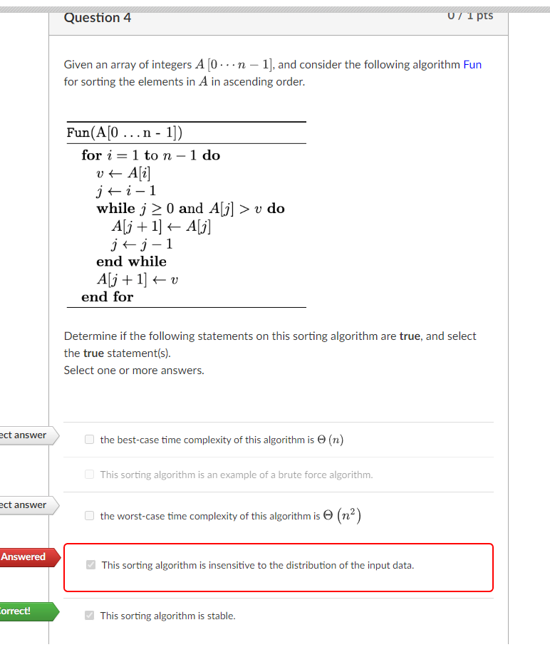 Solved I am unsure of the time complexity answers in this | Chegg.com