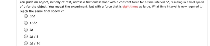 Solved You push an object, initially at rest, across a | Chegg.com