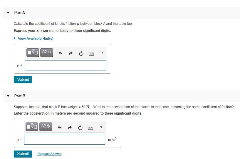 Solved To calculate the coefficient of friction and | Chegg.com