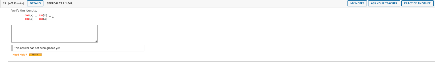Solved 28. (-/1 Points) DETAILS SPRECALC7 7.1.065. MY NOTES | Chegg.com