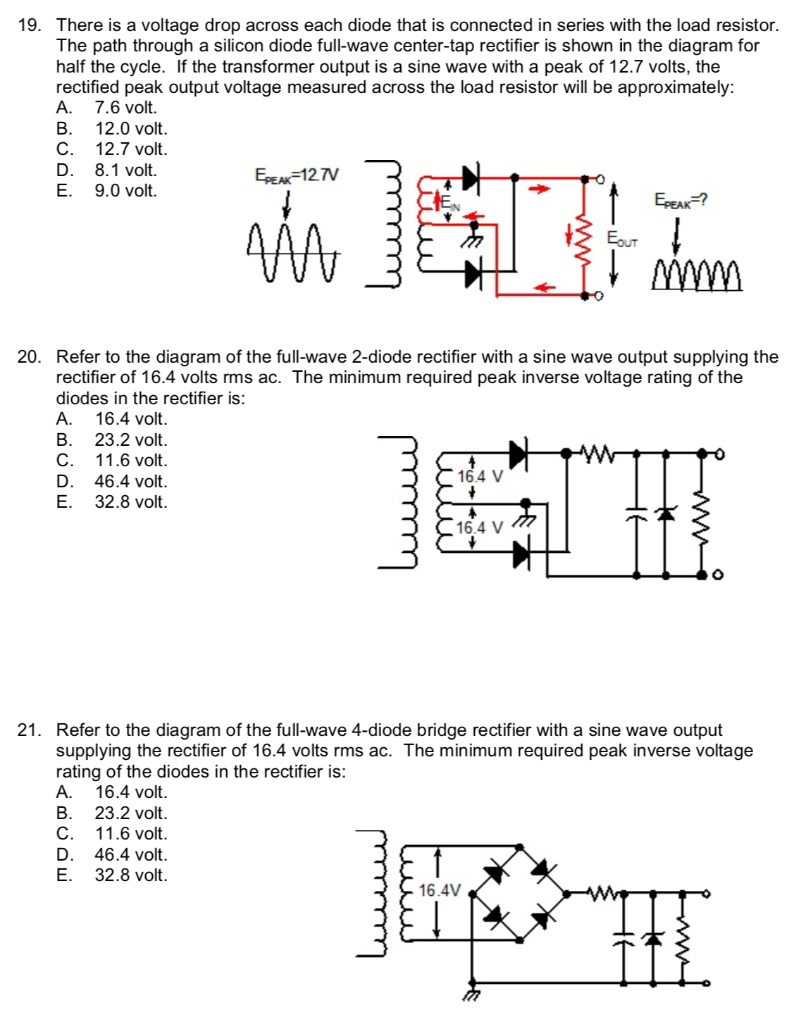 Solved There is a voltage drop across each diode that is | Chegg.com