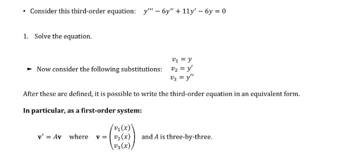 Solved Consider this third-order equation y"' - 6y" + 11y' - | Chegg.com
