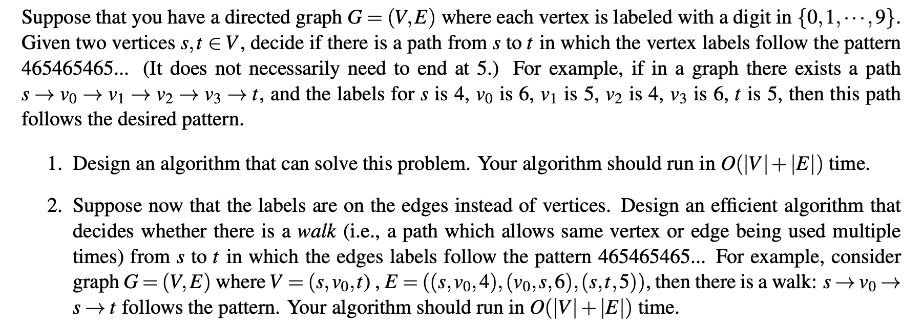 Suppose that you have a directed graph G=(V,E) where | Chegg.com