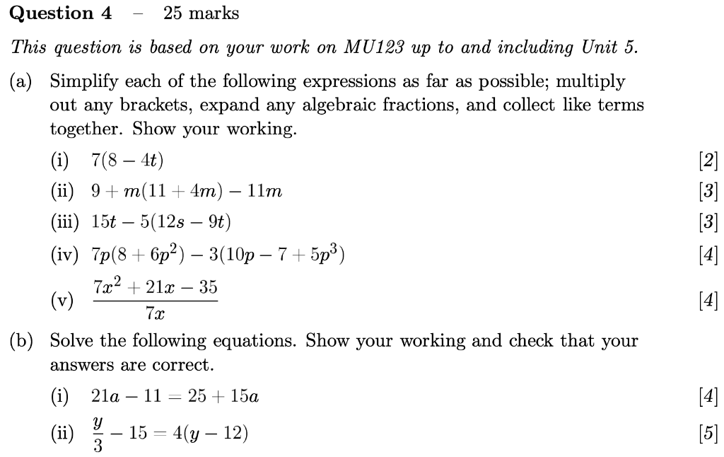 Solved This question is based on your work on MU123 up to | Chegg.com
