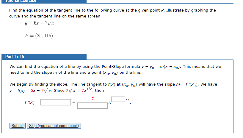 Solved Find the equation of the tangent line to the | Chegg.com