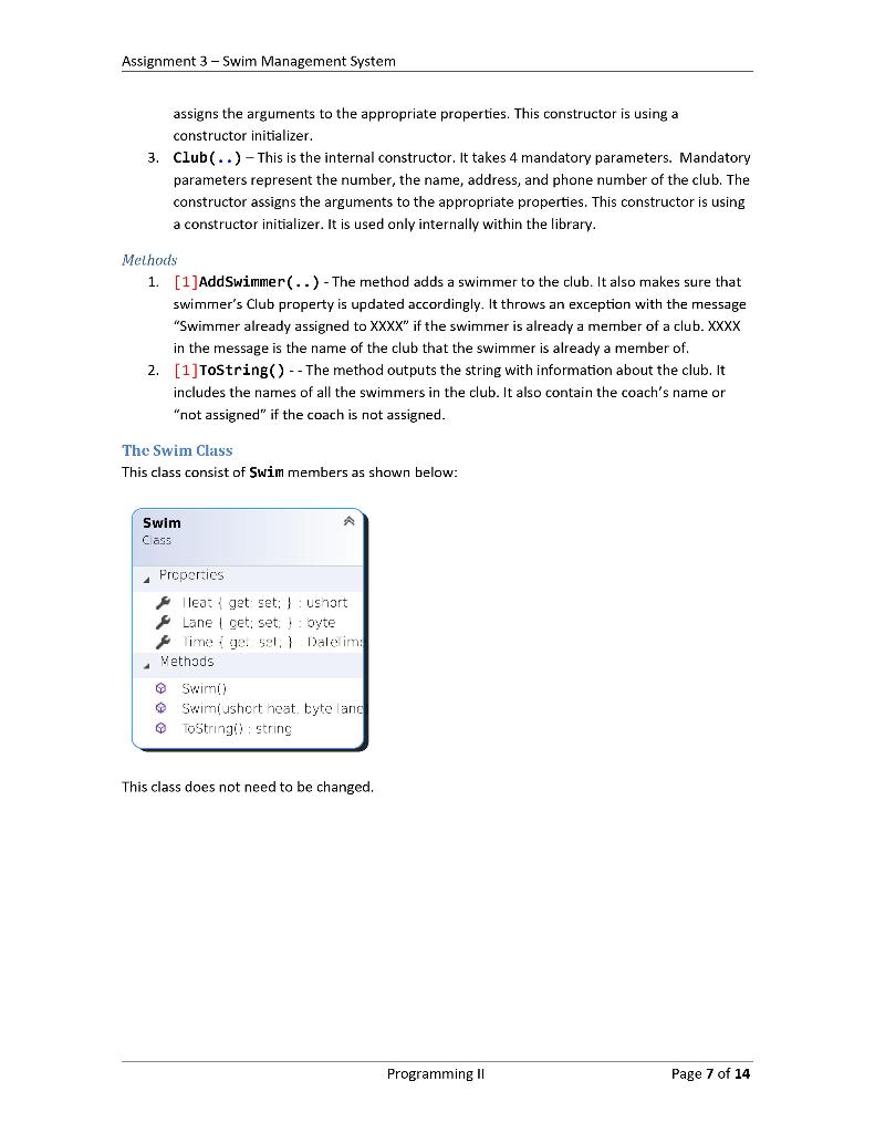 Programming II Assignment 3 Once you are done with | Chegg.com