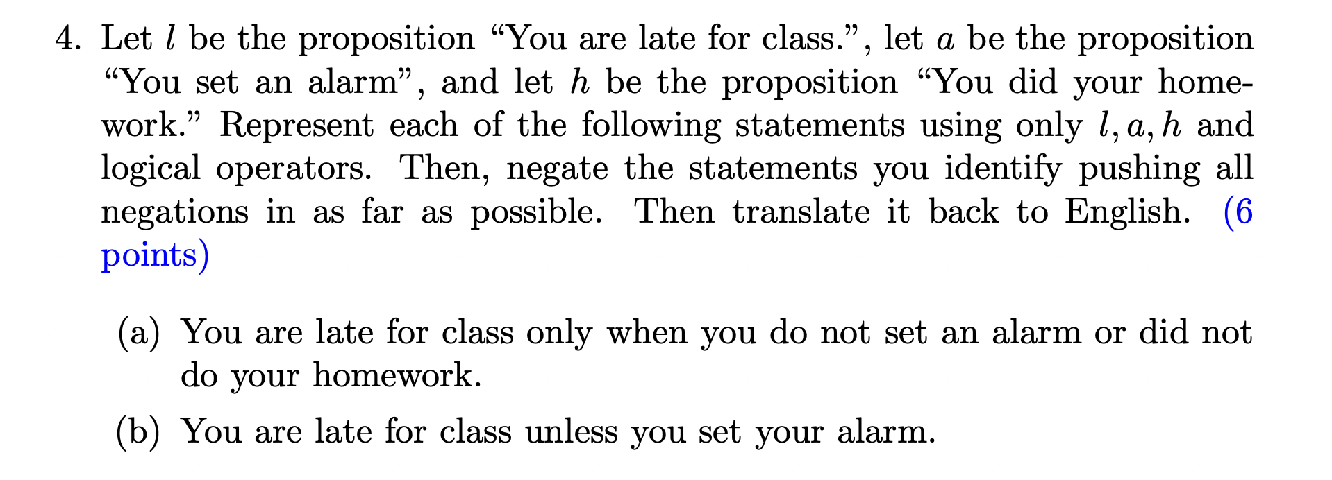 Solved For parts a and b, write out the proposition in terms | Chegg.com