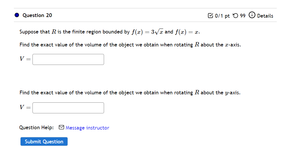 Solved Suppose that R is the finite region bounded by | Chegg.com