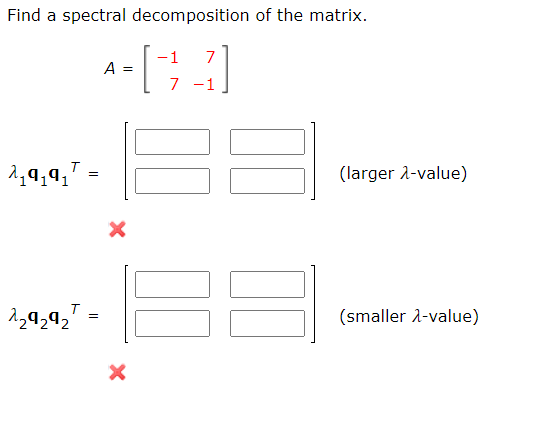 Solved Find a spectral decomposition of the matrix. | Chegg.com