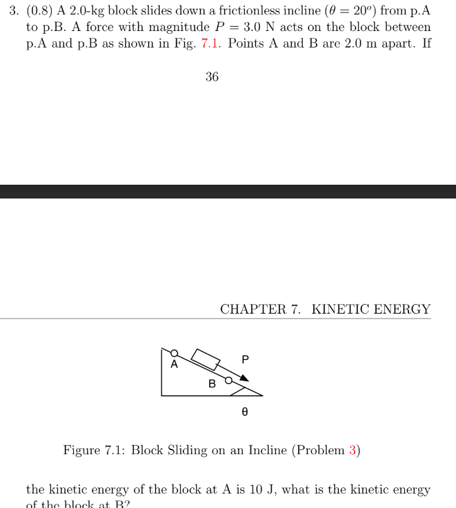 Solved 3. (0.8) A 2.0-kg block slides down a frictionless | Chegg.com