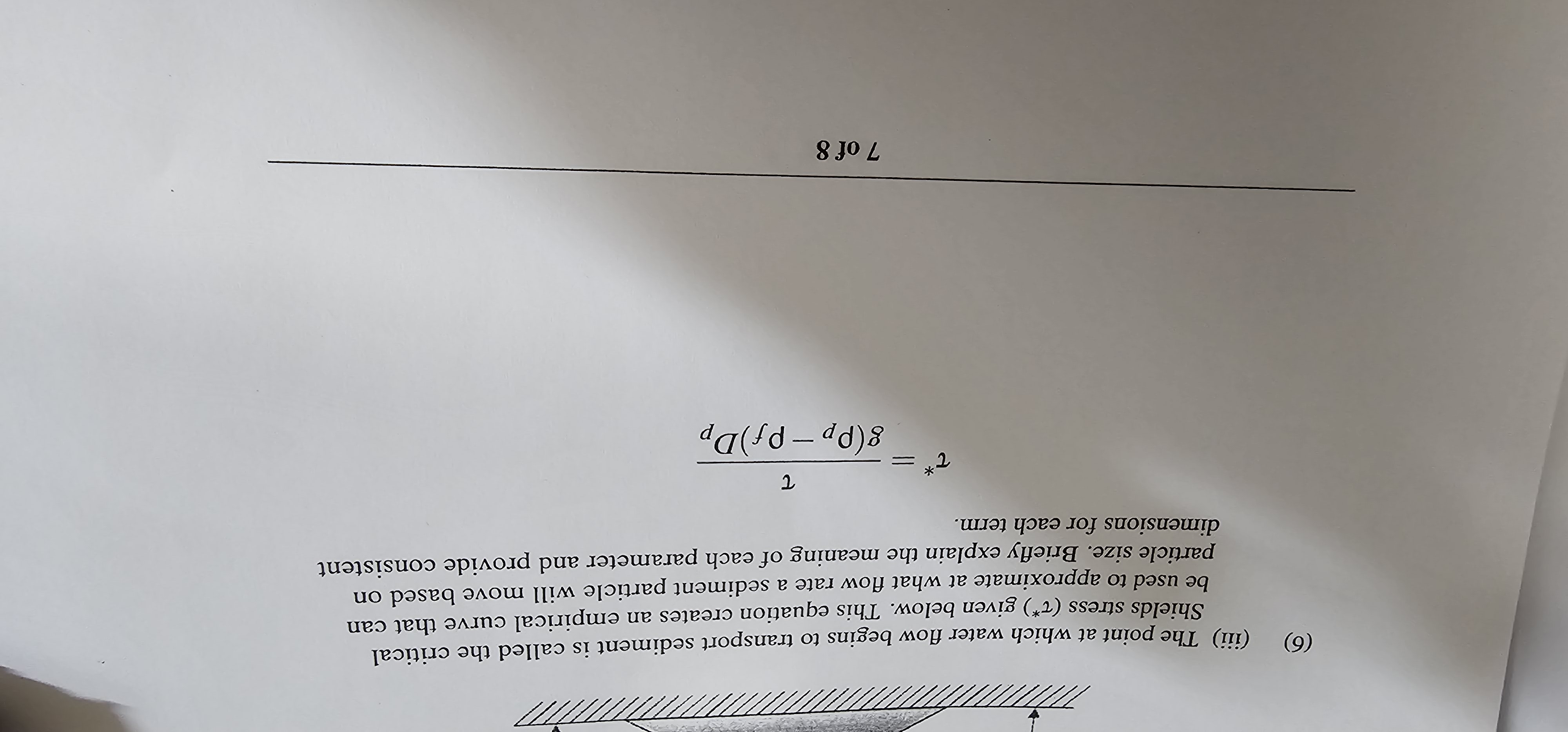 Solved (iii) The point at which water flow begins to | Chegg.com
