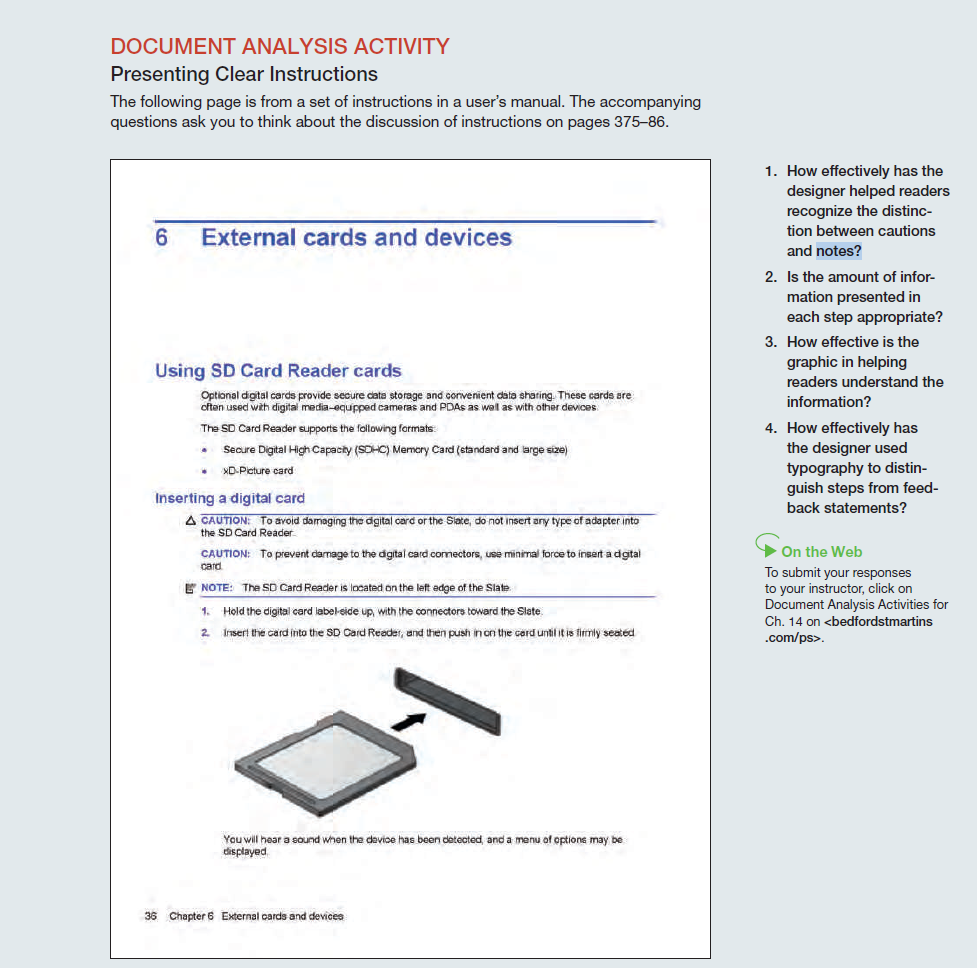 Solved DOCUMENT ANALYSIS ACTIVITY Presenting Clear | Chegg.com
